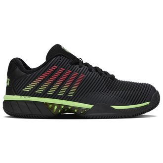 K-Swiss Herren Hypercourt Express 2 Clay Tennis Shoe, Black/Soft Neon Green/Neon Lava, 42 EU