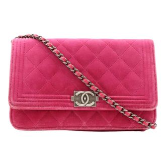 Chanel Pre-owned Boy Leather Chain Wallet - - Pre-owned - Damen - Rosa - ONE SIZE