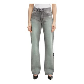 Off-white Jeans Droits Spray Susy - Femme - Jeans - Gris - Taille: W26