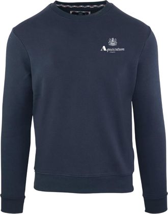 Aquascutum Sweatshirt f&uuml;r Herren, Rundhalsausschnitt, Regul&auml;r (Marine)