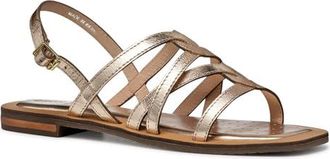 Geox Femme D Sozy QC A Sandale à glissière, Lt Gold, 35 EU