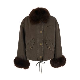 Pinko Jacke aus Kunstpelz & Lammfellimitat - - Jackets - Damen - Braun - M