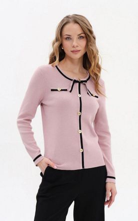 Passioni Strickpullover mit Schleifen-Detail