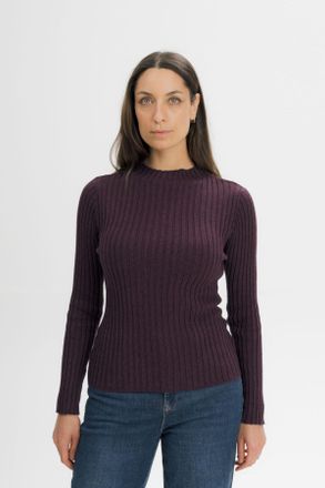 Mela Damen vegan Strickpullover Namari Holunder Melange