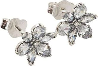 Pandora Boucles doreilles puces Herbarium Scintillant - Femme - Accessoires - Blanc - Taille: ONE Size