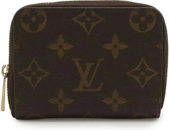 Louis Vuitton Porte-monnaie zipp&eacute; Monogram Pre-owned - Femme - Pre-owned - Brun - Taille: ONE Size