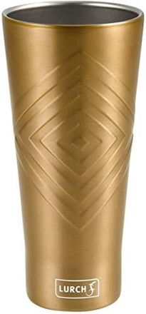 Lurch 240995 Isolierbecher / Thermobecher THE ONE für Heiße und kalte Getränke aus doppelwandigem Edelstahl 0, 4 l, Gold