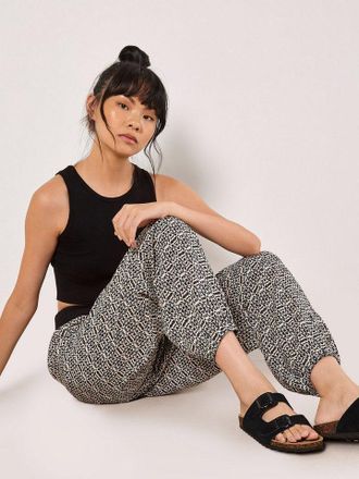 Apricot Jogger Pants Ikat-Jersey-Jogginghose mit Gummibund