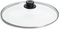 Woll Sicherheitsglasdeckel, rund, Ø 32 cm, Deckelknopf mit permanenter Entlüftung, Edelstahleinfassung, transparent, backofenfest bis 250°