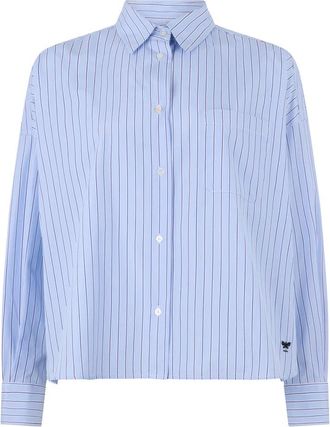 Max Mara Femme, Blouses et Chemises, Bleu, Taille: 36 FR Aureo Striped Shirt
