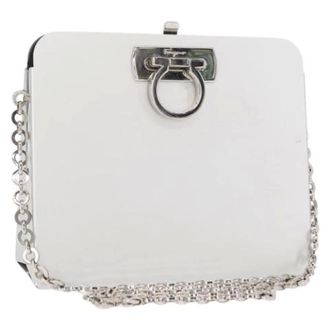 Ferragamo Sac bandouli&egrave;re Pre-owned en acier inoxydable - Femme - Pre-owned - Gris - Taille: ONE Size
