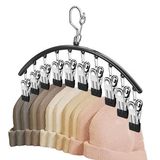 Generico Hosenb&uuml;gel f&uuml;r Kleiderschrank: 170 g Kleidung mit gummierten Clips, rutschfester Griff, Kleiderb&uuml;gel mit Clip, Volants mit Griff, zum Trocknen von T&uuml;r