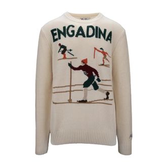 MC2 Saint Barth Pullover-Pullover mit gesticktem Logo - - Knitwear - Herren - Beige - 2XL