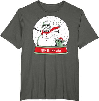Star Wars Grogu & Trooper Snowman This is the Way T-Shirt