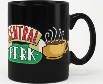 Friends Offizielles Lizenzprodukt The Central Perk Kaffeebecher (Schwarz)