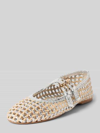 Inuovo Ballerinas aus Leder-Mix in Flecht-Optik