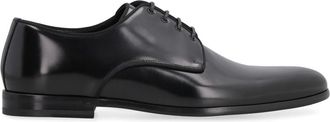 Dolce & Gabbana Homme, Chaussures, Noir, Taille: 41 1/2 EU Chaussures Derby en Cuir de Veau Bross&eacute;