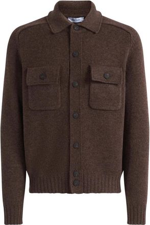 Gran Sasso Giubbino Super Geelong - - Knitwear - Herren - Braun - M