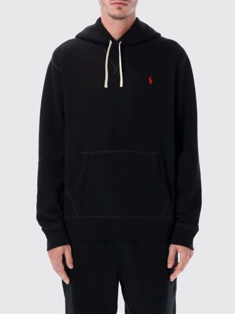 Polo Ralph Lauren Sweat &agrave; capuche en coton avec logo Poney brod&eacute; iconique