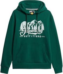 Superdry Veste à capuche Outfitters pour homme, Vert erin, XL