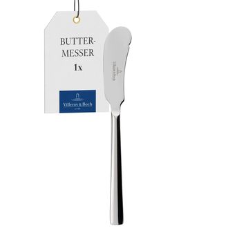 Villeroy & Boch Piemont Buttermesser Silber/Platin, Sp&uuml;lmaschinenfest, Rostfrei, Besteck, Messer, Essbesteck, Edelstahl