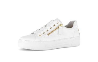 Gabor Baskets basses pour femme, largeur suppl&eacute;mentaire mod&eacute;r&eacute;e (G), Blanc Platino 51, 38.5 EU