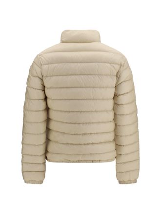 Moncler Womens Lans Packable Short Down Jacket Beige