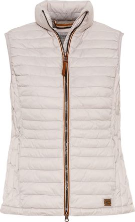 Camel Active Damen kurze leichte Steppweste mit elastischen B&uuml;ndchen Wei&szlig;, womenswear-48