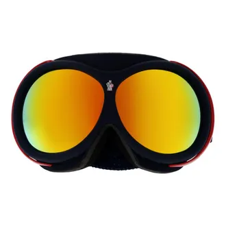 Moncler MO-1053785 Mirrored Lens Sport Sunglasses - Red