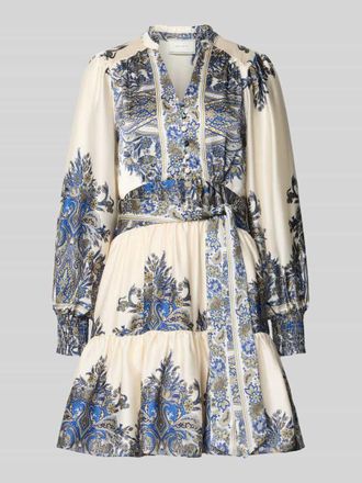 Neo Noir Tunikakleid mit Bindeg&uuml;rtel Modell MALFIDA