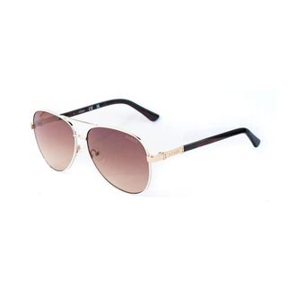 Guess Femme, Accessoires, Blanc, Taille: ONE Size Metal Frame Aviator Lunettes de soleil