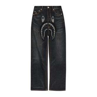 A Bathing Ape Jeans mit Applikation - - Jeans - Herren - Schwarzk - S