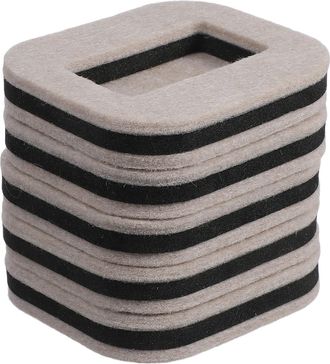 Angoily 5 St&uuml;ck rutschfeste Filzgleiter f&uuml;r M&ouml;belrollen Rollenstopper mit Halterung Bodenschutz f&uuml;r Hartholz Fliesen und Teppich Ger&auml;uschd&auml;mpfend Verschlei&szlig;fe