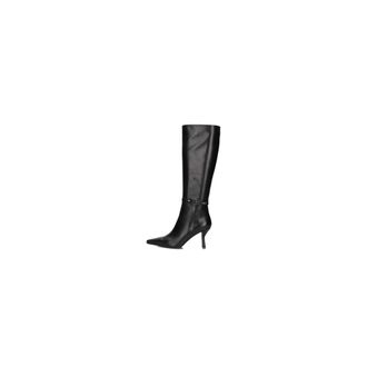 Stefano Lauran Schwarze hohe Stiefel mit Kitten-Absatz - - Shoes - Damen - Schwarzk - 40 EU