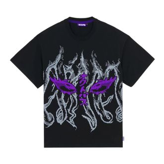 Octopus Baumwoll-Kurzarm-T-Shirt - - Tops - Herren - Schwarzk - XL