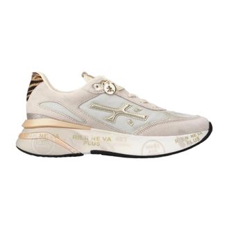 Premiata Wildleder-Sneaker mit Logo - - Shoes - Damen - Beige - 39 EU