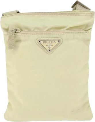 Prada unisex, Pre-owned, Beige, Taille: ONE Size Sac bandouli&egrave;re plat Pre-owned