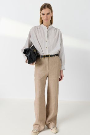Gerard Darel Pantalon large en lin - ABIGAIL - Sable