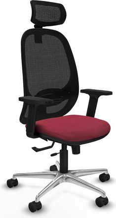 Piqueras y Crespo Ergonomischer Stuhl mit 2D-Armen, h&ouml;henverstellbare Lendenwirbelst&uuml;tze und h&ouml;henverstellbares Kopfteil und Neigungsverstellung, ausgestattet mit Syncr