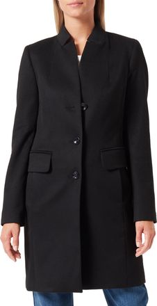 Comma Damen 60.2.61.16.151.2139529 Wollmischungs-Mantel, 9999 schwarz, 34