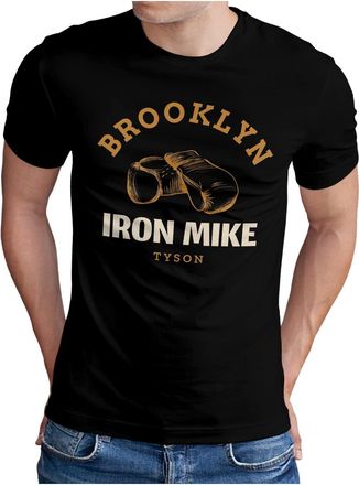 OM3 Brooklyn New York T-Shirt - Herren - Iron Mike Tyson Boxing Gym - Schwarz, XXL