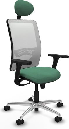 Piqueras y Crespo Hochwertiger ergonomischer Stuhl Zulema mit 3D-Armen, h&ouml;henverstellbarer Lendenwirbelst&uuml;tze und festem Kopfteil, ausgestattet mit 3 Positionen und Sch