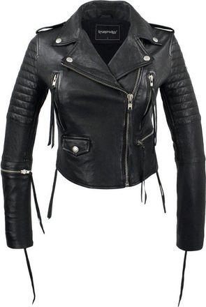 Trueprodigy Lederjacke Jade mit Rei&szlig;verschluss Details