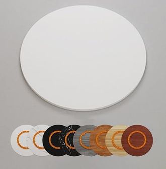 Generic Grande table de salle &agrave; manger ronde en bois blanc de 83,8 cm, plateau tournant &eacute;pais, plateau de service de cuisine 50 cm, 60 cm, 80 cm, options de t