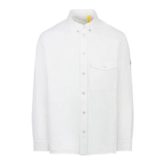 Moncler Homme, Chemises, Blanc, Taille: XL Veste Chemise Rembourr&eacute;e