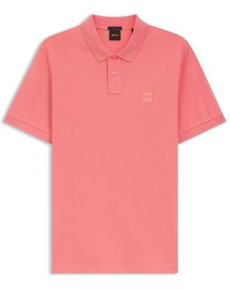 HUGO BOSS Piqu&eacute;-Poloshirt mit Stretch und Label-Aufn&auml;her in
