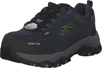 Skechers Homme Greetah Baskets, Bleu Navy Suede Leather W Textile Nvbk, 41 EU