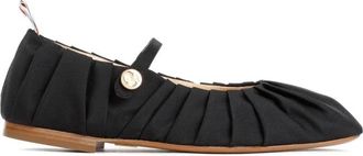 Thom Browne Femme, Chaussures, Noir, Taille: 37 1/2 EU Pleated Ballerina Flats
