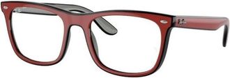 Ray-Ban unisex, Accessoires, Rouge, Taille: 55 MM Rx7209 8212 Optical Frame