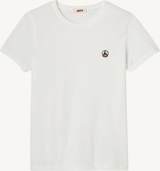 Jott T-shirt &agrave; col rond femme en coton biologique Blanc Rosas - Taille XXL